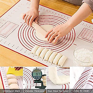 Pastry Cutter, Biscuit Cutter, Dough Scraper, Silicone Baking Mats, Stainless Steel Pastry Blender Set, Dough Cutter Biscuit Cutter Baking Pastry Mat Dough Blender Tools & Pastry Utensils (5 Pcs/Set)