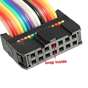 uxcell IDC Rainbow Wire Flat Ribbon Cable 14 Pins 43cm Length 2.54mm Pitch Type-A