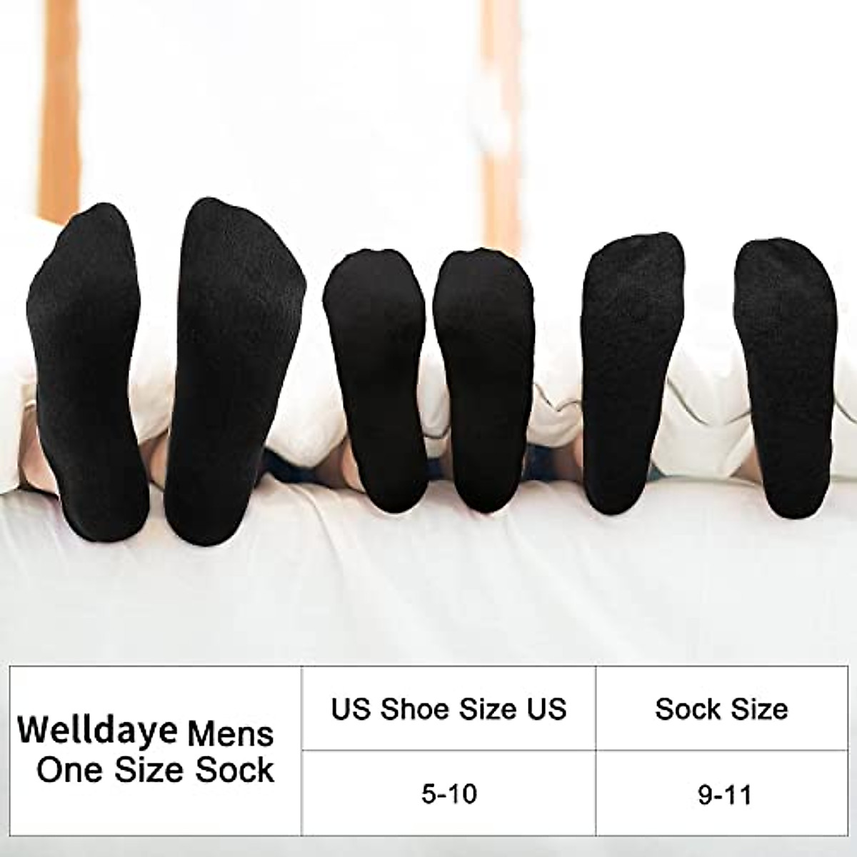 Welldaye 30 Pairs Men Ankle, Low Breathable Casual, Sports, Thin Athletic Short Sock Bulk (black), 18 (b00012)