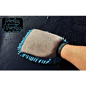 Sudz Budz Premium Medium Grade Clay Mitt, Microfiber Wash and Scrubber Car Wash Mitt, 2pcs | Car Detailing Kit, Car Clay Bar Mitt Easily Removes Embedded Stains, Restores Shine and Silky-Smooth Finish