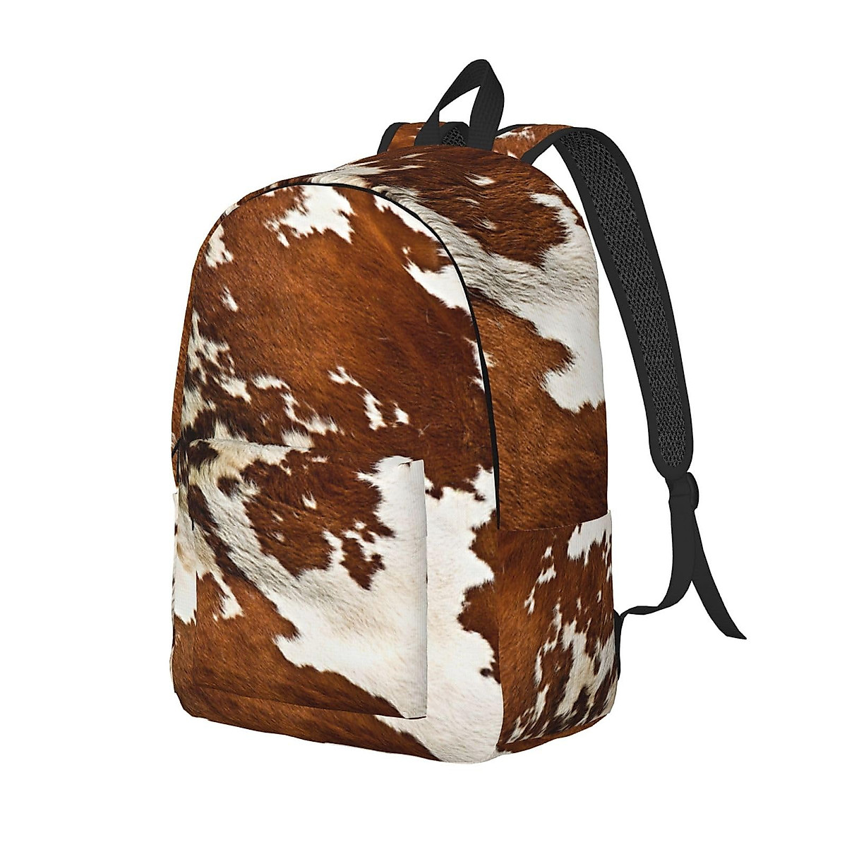 VGFJHNDF Red and white cowhide print Canvas Backpack,Canvas Backpack for Any Adventure
