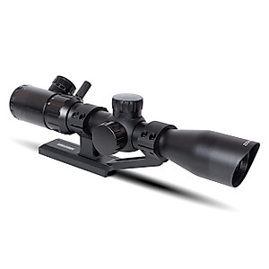 Monstrum 3-9x32 Rifle Scope with Rangefinder Reticle | ZR255 H-Series Offset Scope Mount | Bundle
