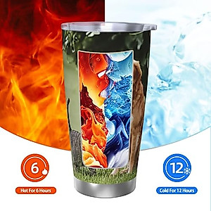 NHJKLWQSZ Lovely Dogs 20oz Stainless Steel Tumbler With Lid And Straw, Double Wall Vacuum Insulated Coffee Mug Travel Cups Leak-Proof Lid For Hot And Cold Drinks, Metal Straws And Brush