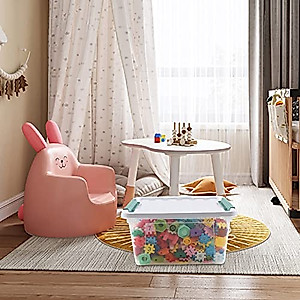 Neadas 20 Quart Plastic Storage Bins with Lid, Clear Storage Plastic Box, 4 Packs