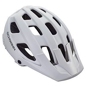 Schwinn Bunker ERT Bike Helmet for Youth Boys Girls, Can Fit Head Circumference 53-59cm, with 17 Air Vents, Pivoting Visor, & Adjustable Locking Strap, Medium, Grey