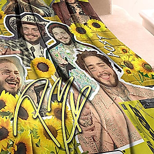 Rapper Soft Flannel Plush Cozy Throw Hip Hop Lightweight Micro Fleece Blankets for Bed/Sofa/Living Room/Travel 40x50 Inch