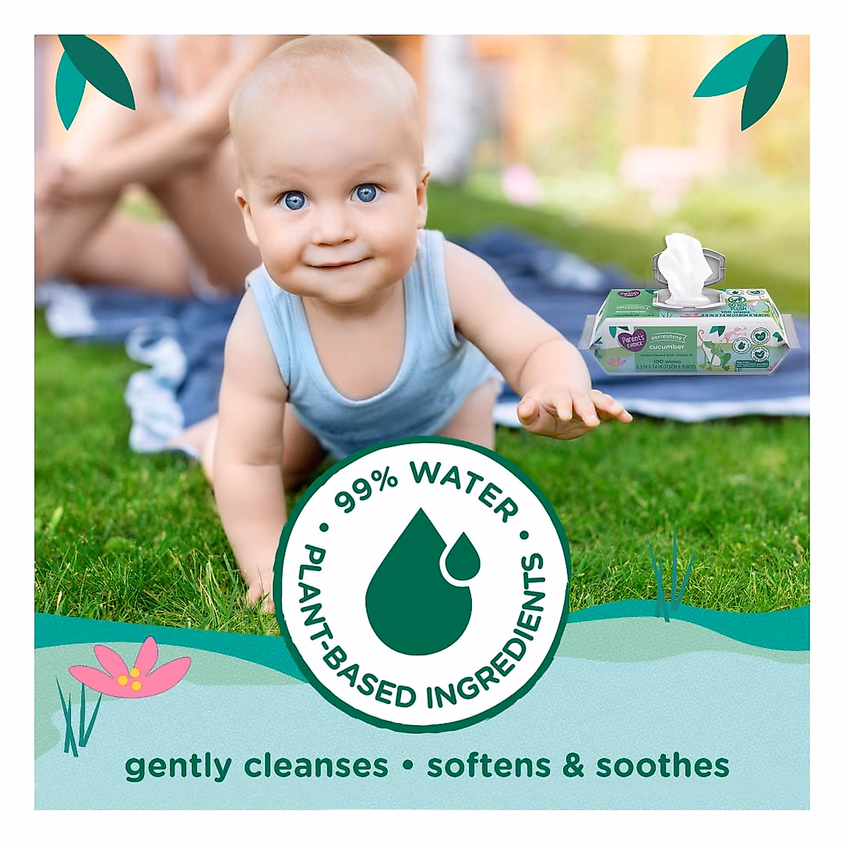 Parent's Choice Baby Wipes Refreshing Cucumber 240 Ct w/ Aloe