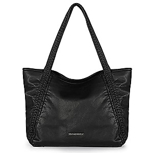 Montana West Hobo Vegan Leather Purses for Women Ultra Soft Shoulder Bags Casual Tote Black