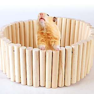 Hamster Wooden Pet Ladder Bridge: 3 Pieces Wooden Hamster Suspension Ladder Bridge, Bendable Cage Habitat Toy, Climbing Ladder & Fence Bundle for Hamster Chinchilla Mice Gerbil and Other Small Animals