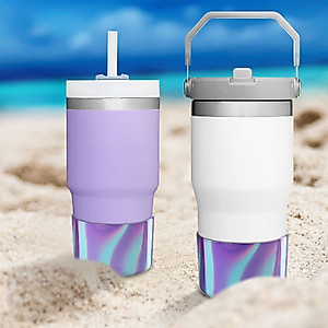 WUQID Protective Mixed Silicone Boot Sleeve 2PC Compatible with Stanley 20 30 40oz & Hydroflask 12oz-40oz Bottles/Tumbler Anti-Slip Bottom Sleeve Cover for All Bottles Bottom Width of 2.83-2.95in