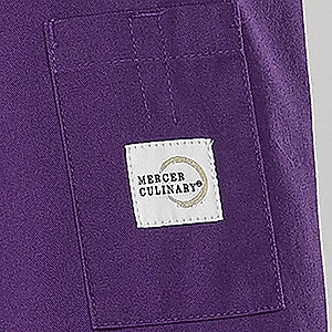 Mercer Culinary Millennia Men's 3/4 Sleeve Cook Jacket, Purple w/Black, 1X