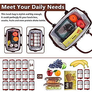 BALORAY lunch bag for women Insulated Lunch Bag Lunch Box Leakproof Reusable Cooler Cooling Tote with with Adjustable Shoulder Strap for Adult Outdoor Work