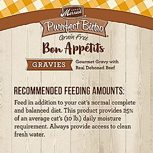 Merrick Purrfect Bistro Bon Appetits Grain Free Wet Cat Food Chicken Recipe Morsels in Gravy, 3 Ounce (Pack of 24)