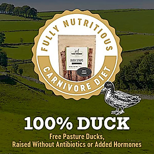 Farm Hounds Premium Natural Duck Treats for Dogs, 100% Made from Humanely-Raised Ducks, No Fillers Added, Nutrient-Rich Duck Jerky Dog Treats, Healthy Delicious Dog Strips, Made in USA