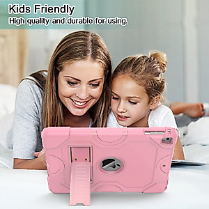 ZoneFoker Case for iPad 6th/5th Generation (9.7 Inch, 2018/2017 Model),iPad Air 2 & 1st Case, iPad Pro 9.7 Case 2016,Heavy Duty Shockproof Rugged Protective Case for iPad 9.7 Inch,Rose Gold