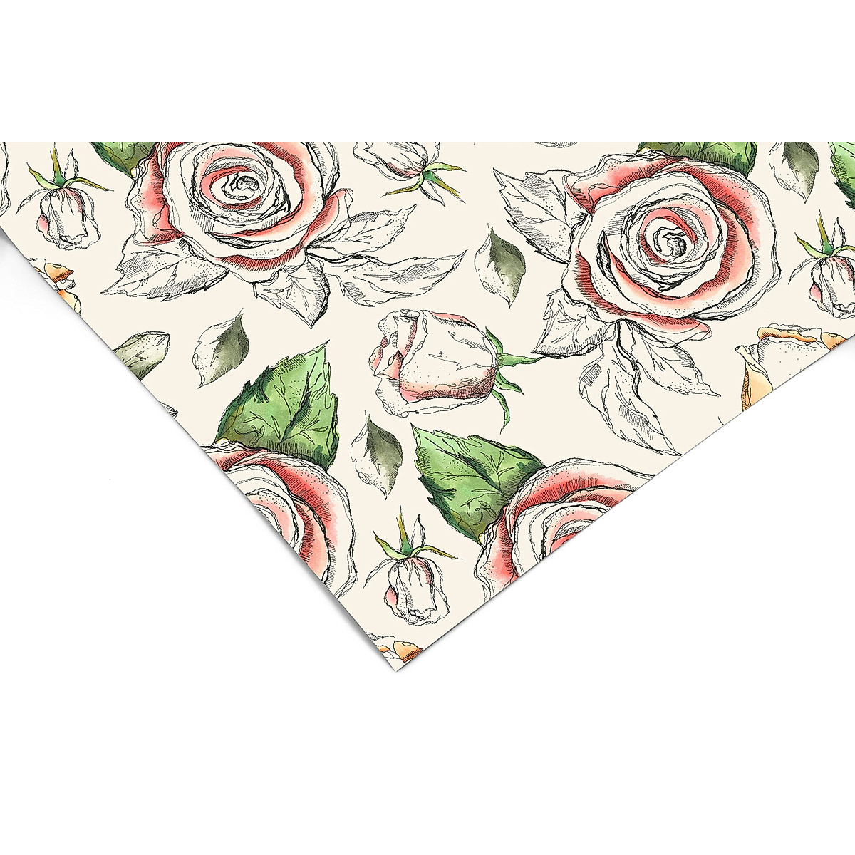 Watercolor Roses Contact Paper | Shelf Liner | Drawer Liner | Peel and Stick Paper 545 18in x 24in (2ft)