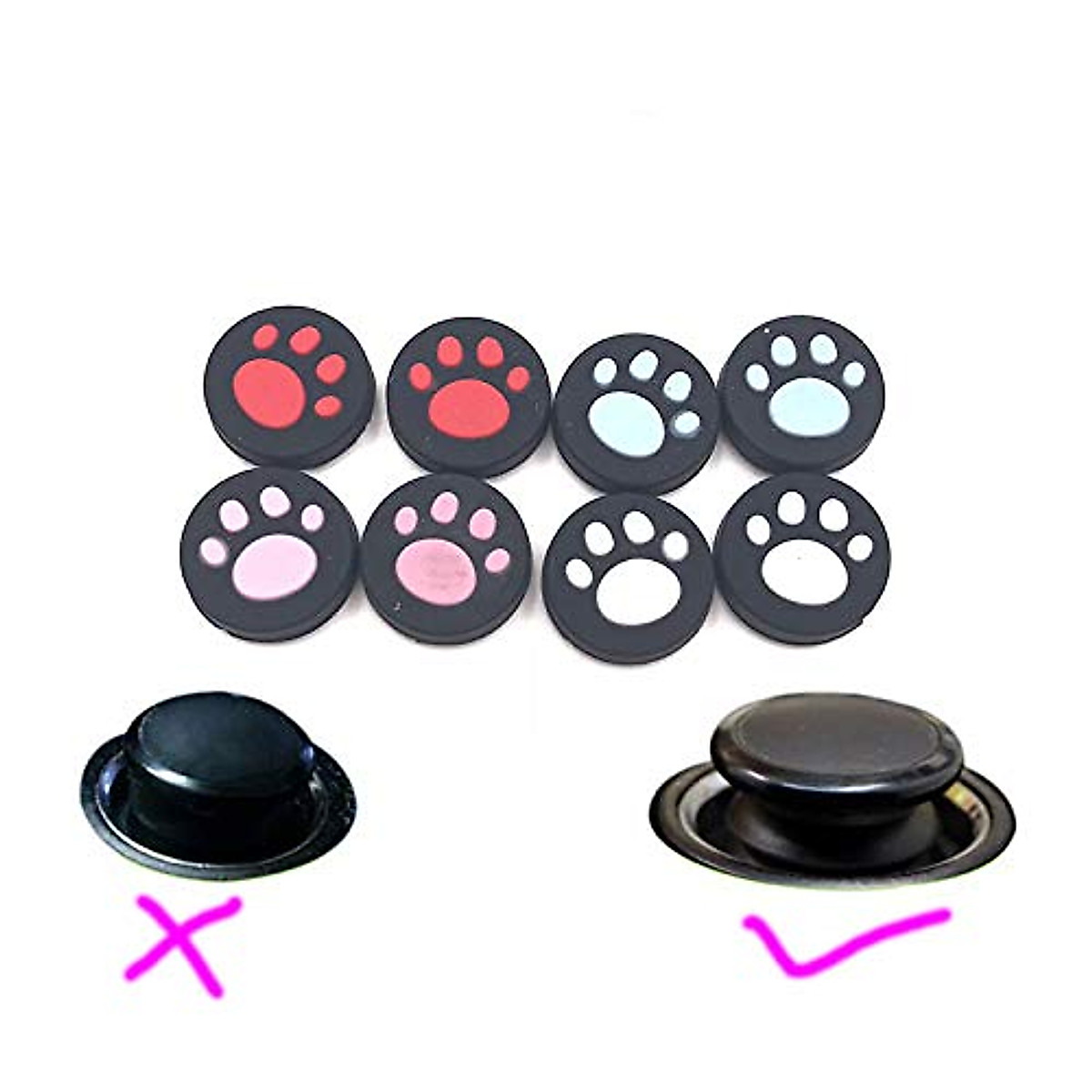 2PCS Silicone Thumb Stick Grips Caps Analog Thumbstick Joystick Cap for PS Vita PSV 2000 PSV 1000 Color Red
