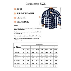 Comdecevis Men's Casual Button Down Flannel Plaid Shirts Long Sleeve Corduroy Cuffs Western Cowboy Club Shirt