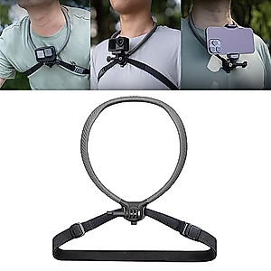 Sports Camera Neck Selfies Holder Wearable Bendable Neck Bracket Multiple Angle Adjustable for Skiing Surfing Biking Ushape Neck Holder Mount Phone Lazy Neck Stand Universal