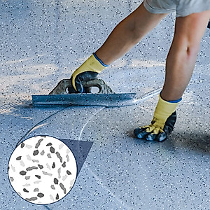 Timtin 1400 G/ 3.08 Lb Blend Color Chips Concrete Floor Coatings Decorative Paint Flakes for Walls Garage Floor Paint Interior Exterior Floors (Black, White, Gray)