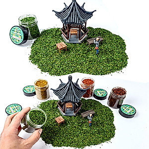 Cayway Realistic Miniature Leaves,4 Pack Shrink Model Scenery Leaf, 4 Color Simulation Leaves for DIY Railway Fairy Garden Simulation Vine for Fairy Garden Diorama Scenery Landscape Layout