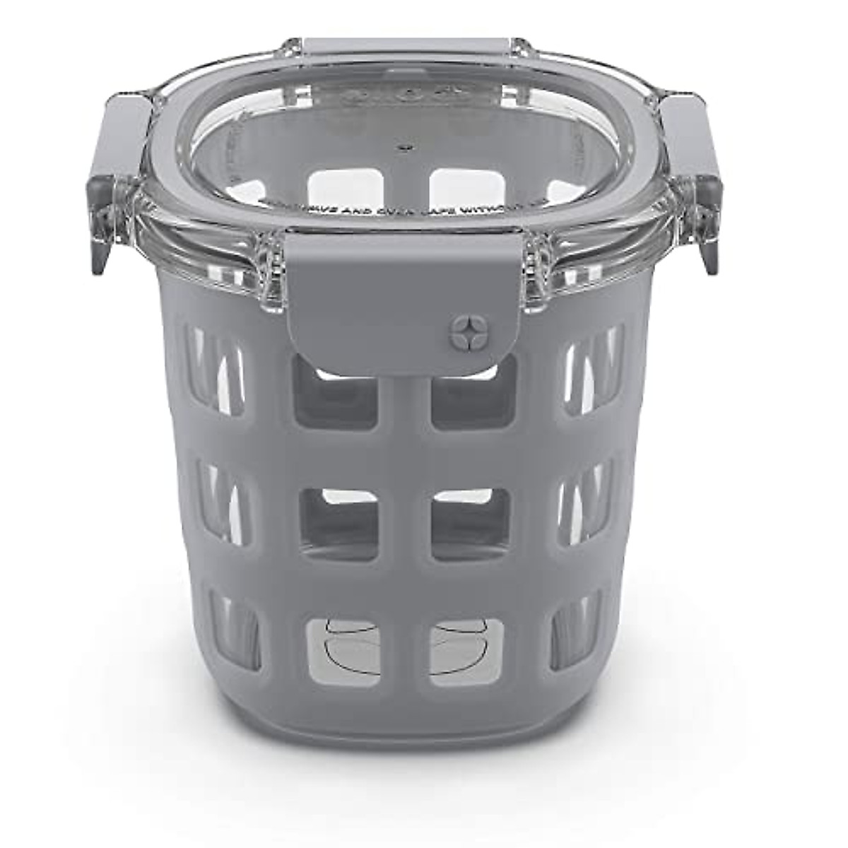 Ello DuraGlass Rounds Glass Food Storage Containers - Meal Prep Bowls with Silicone Sleeve and Airtight Lids, 3 Cup, Gray