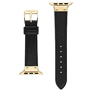 Anne Klein Leather Fashion Band for Apple Watch Secure, Adjustable, Apple Watch Band Replacement, Fits Most Wrists