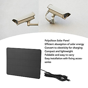 Hilitand 10W 6V Solar Panel for Outdoor Security Camera Waterproof Solar Panel Continuously Power for Rechargeable Battery Surveillance Camera