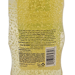 L.A. Looks Mega Shaper Hair Gel - Hold 9 Level - 20 Oz (567g)