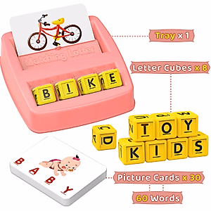 HahaGift Educational Toys for 2-5 Year Old Girl Gifts, Matching Letter Learning Games Activities, Christmas Birthday Gift for Toddler Kids Age 2 3 4 5 Year Olds Girls