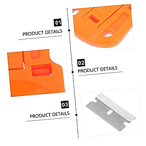 PRETYZOOM 10pcs Cleaning Blade Car Film Scraper Mini Razor Blades Razor Scraper Tool Razor Paint Scraper Utility Blade Scraper Tool Ice Scraper Windshield Scraper Gasket Window Plastic