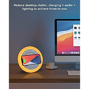 SIDVAR Wireless Charging Bluetooth Speake,Kids Bluetooth Speaker Best Birthday Gift Ideas for Teenage, Music Gifts,Teenage Year Old Girl Boy/Please use The Original Adapter(10W Wireless Charging)