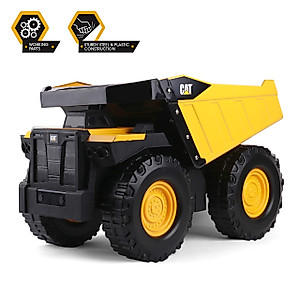 CAT Construction Toys CAT Construction 20" Mighty Steel Dump Truck - Sturdy Steel & Plastic Construction - Real Working Dump Bin - Ideal Gift for 3+ Yr Olds - Lifetime Warranty Included