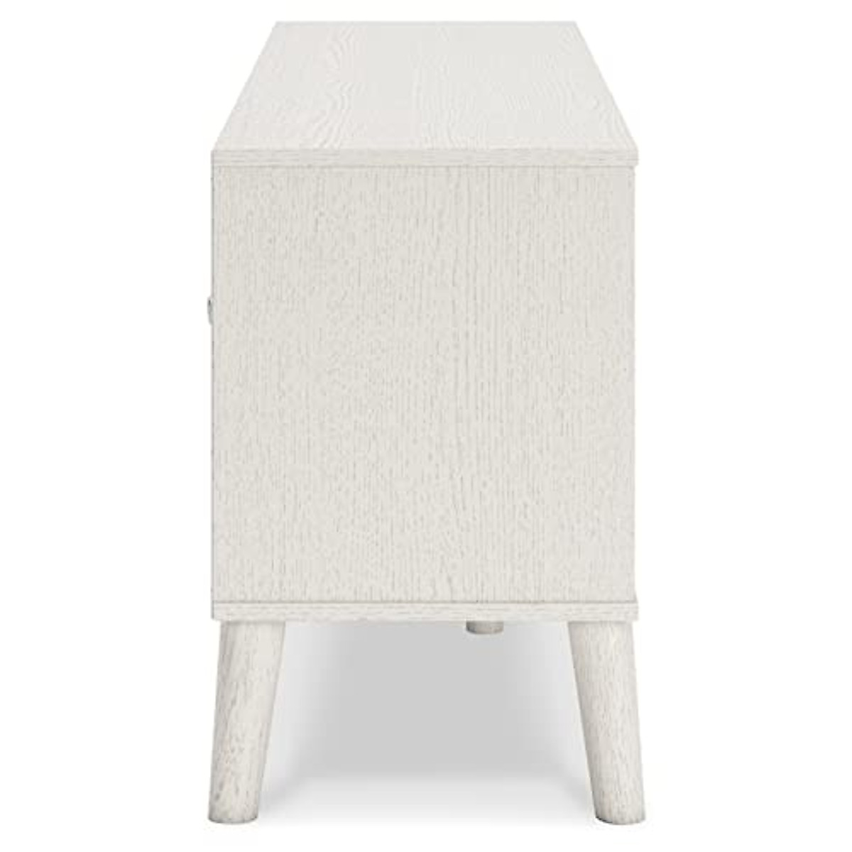 Signature Design by Ashley Aprilyn Contemporary Medium TV Stand up to 59" with 1 Drawer and 2 Shelves, White