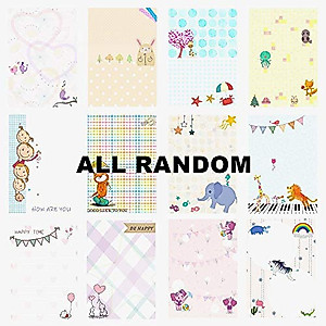 Creammuffin Stationary 8.2 x 5.83 Inches 30 pcs Cute Lovely Kawaii Special Design Artoon Animal Design Writing Letter Paper Stationary Paper (White, Kawaii)