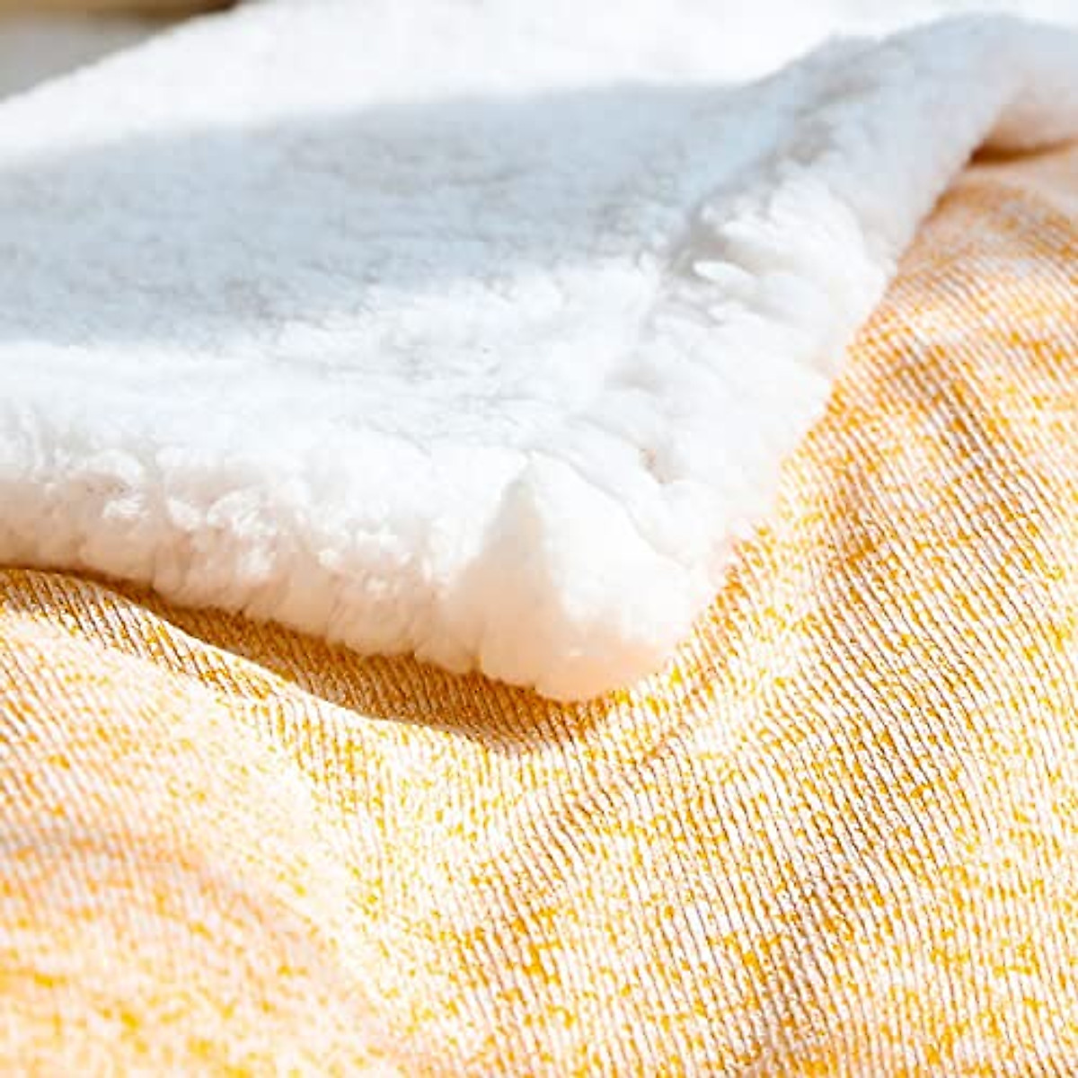 Baby Blanket for Boys or Girls Knit Fleece Fluffy Toddler Blanket for Baby, Soft Warm Cozy Plush Warm Blanket for Spring, Infant or Newborn Receiving Blanket for Baby Bed (30x40inch, Yellow)