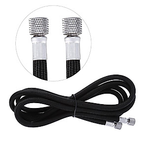 Shexton EVA Braided Airbrush Hose, 5.9ft, 1/8"-1/4" Adapters, BSP Fittings for Air Compressor Connection