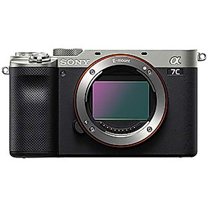 Sony Sony Alpha 7C Mirrorless Digital Camera, Silver with FE 20mm f/1.8 G Lens Bundle with Bag, 128GB SD Card, Wrist Strap, Extra Battery, Charger, Filter Kit and Accessories