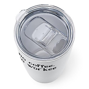 CafePress No Coffee No Workee Travel Mug 20 oz. Insulated Stainless Steel Coffee Tumbler