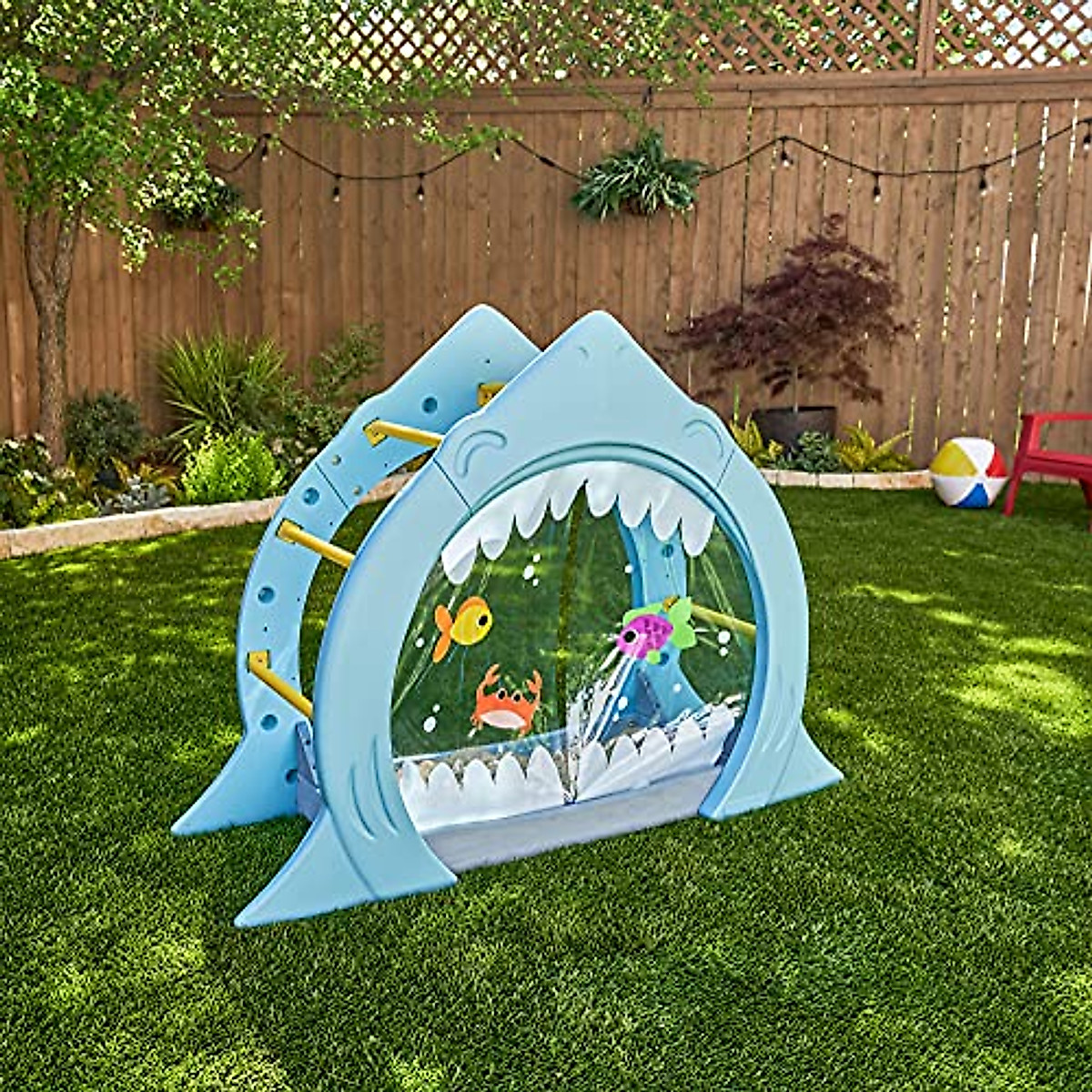 KidKraft Shark Escape Outdoor Toddler Climbing Toy with Ocean Theme Helps Build Gross Motor Skills, Gift for Ages 3-5