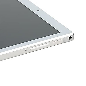 Kufoo Calling Tablet, 100‑240V Silver 6G 128G 10.1 Inch Tablet for Reading (US Plug)