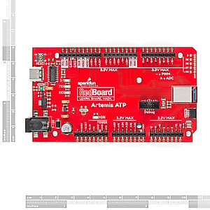 SparkFun RedBoard Artemis ATP Machine Learning Development Board Includes BLE 1 megabyte Flash USB-C Qwiic I2C MEMS Microphone Compatible with Arduino IDE platform Run TenserFlow Models Mega Footprint