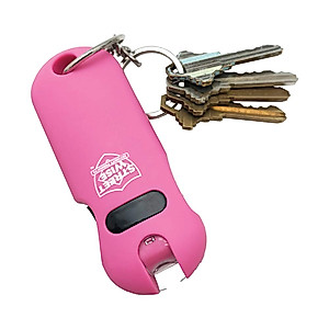 Streetwise Smart 24,000,000 Stun Gun Keychain Rechargeable with LED Flashlight - Personal Defense Equipment - Protection Keychain - Pink