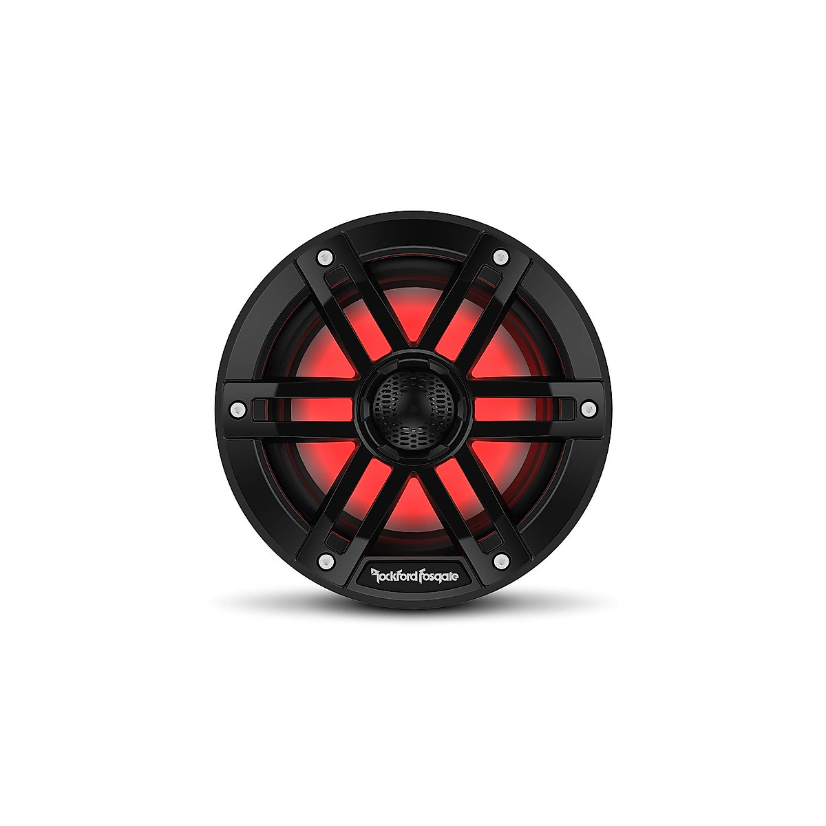 Rockford Fosgate M1-6B Color Optix 6” 2-Way Coaxial Multicolor LED Lighted Marine Speakers - Black (Pair)
