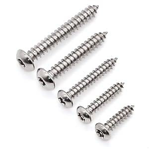 Glvaner M5 x 30mm (50 pcs) Button Head Torx Security Sheet Metal Screws, 304 Stainless Steel 18-8 Tamper Resistant Self Tapping Screws, Anti-Theft Tamper Proof Wood Screws with Bit T25