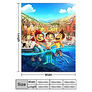 Super Soft Blanket Flannel Fleece Throw Blankets Soft Cozy Fuzzy Sea Monsters Bedding for Kids Adult Gifts 50"x40"