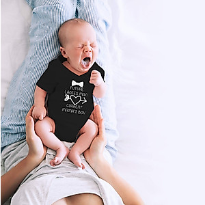 CBTwear Future Ladies Man Current Mama's Boy Bodysuit Funny Infant Comfy Baby Boy Clothes (Newborn, Black)