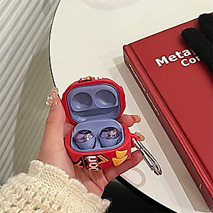 Compatible with Samsung Galaxy Buds2 pro/Buds Live/Buds pro/Buds 2 Charging Box,3D Cute Cartoon Funny Potato Chips Silicone Earphone case with Hook