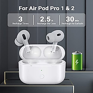 Wireless Charging Case Only Compatible for Air Pods Pro 1st & 2nd Generation, Charger Replacement Case with Bluetooth Pairing Sync Button