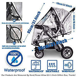 Stroller Rain Cover,Universal Stroller Accessory,Waterproof, Windproof Protection,Protect from Dust Snow,Baby Travel Weather Shield